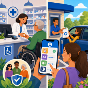 ADA Compliance for Pharmacies: Counters, Apps, Drive-Thrus